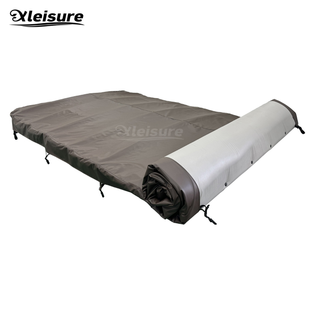 Brown roll-up swim spa cover 5900x2300mm,R300 - xleisure