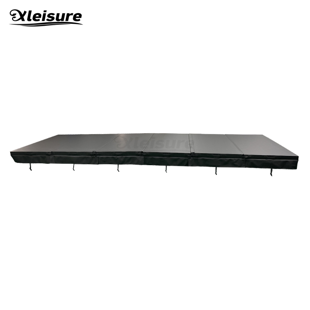 Grey rectangle spa hot tub cover ,rightangle, outdoor whirlpool vinyl ...