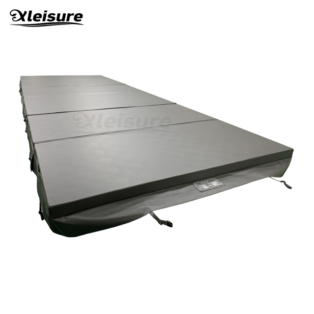 Grey rectangle spa hot tub cover ,rightangle, outdoor whirlpool vinyl ...